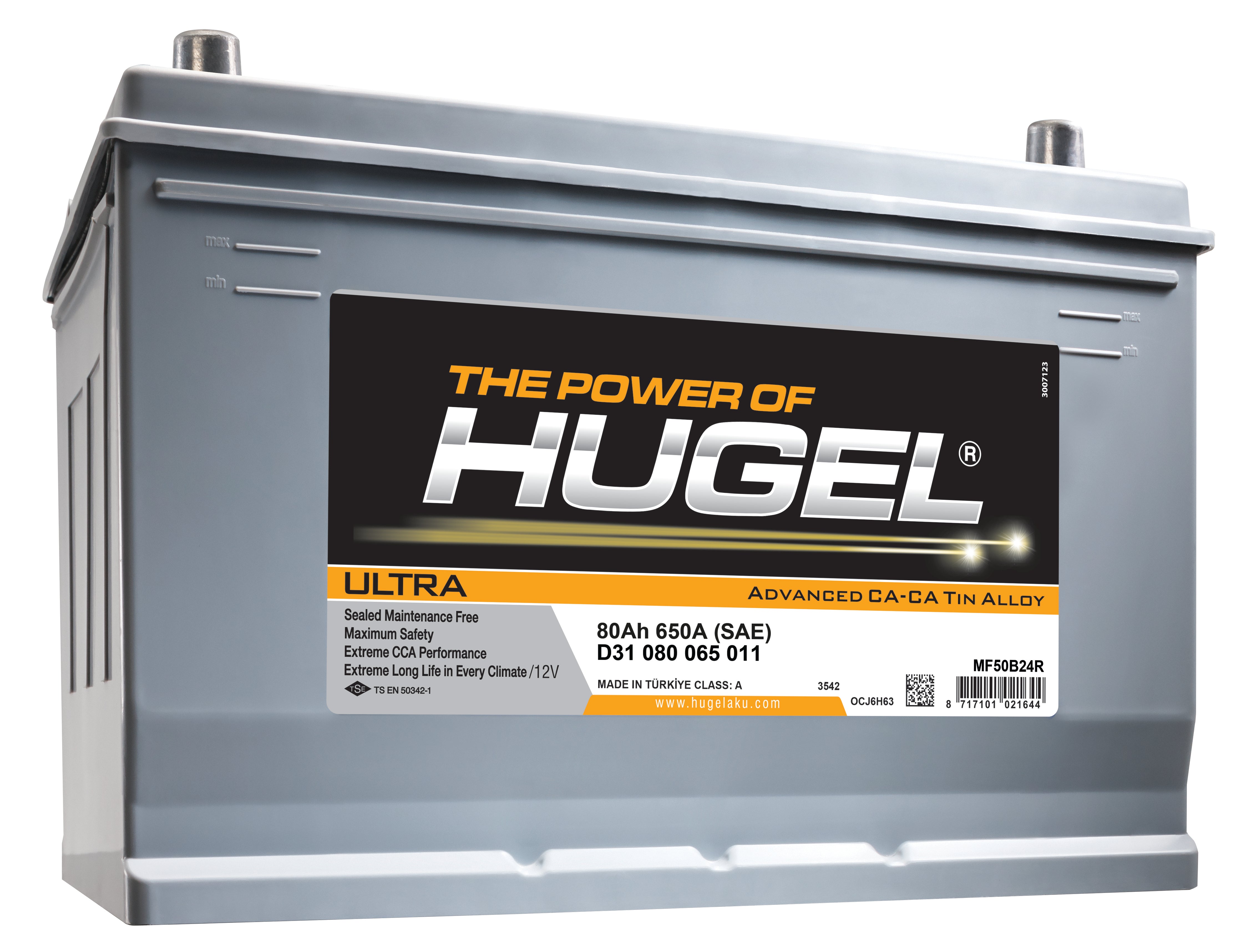 بطارية Hugel Ultra Asi - D31 080 065 011 - 80A – Nacita Auto Care